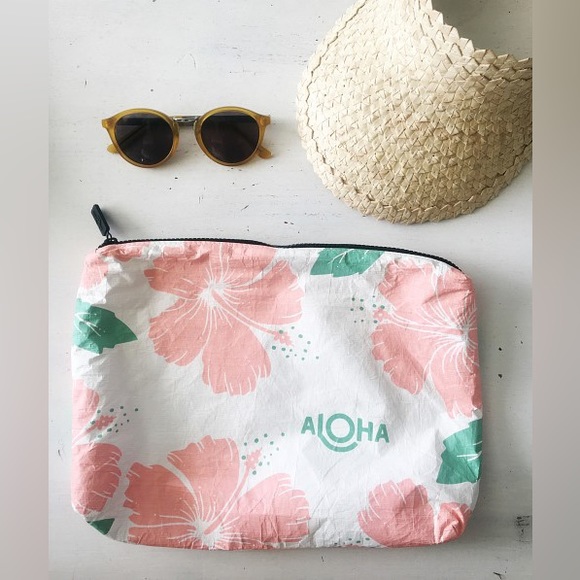 ALOHA Collection | Bags | Aloha Collection Small Pouch Hibiscus Guava ...